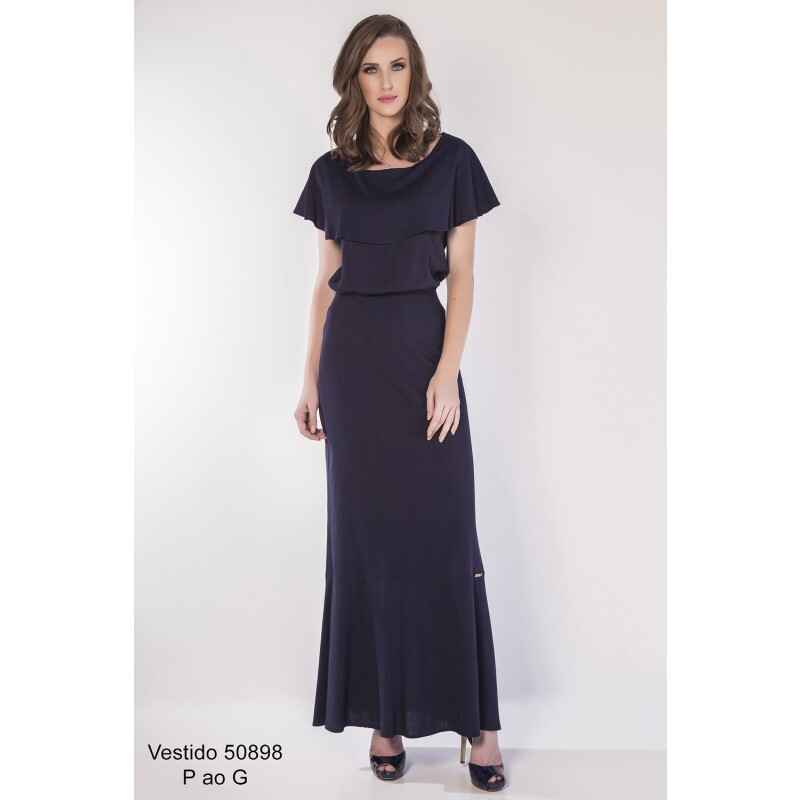 Vestido Via Caruso Marine Azul 50898
